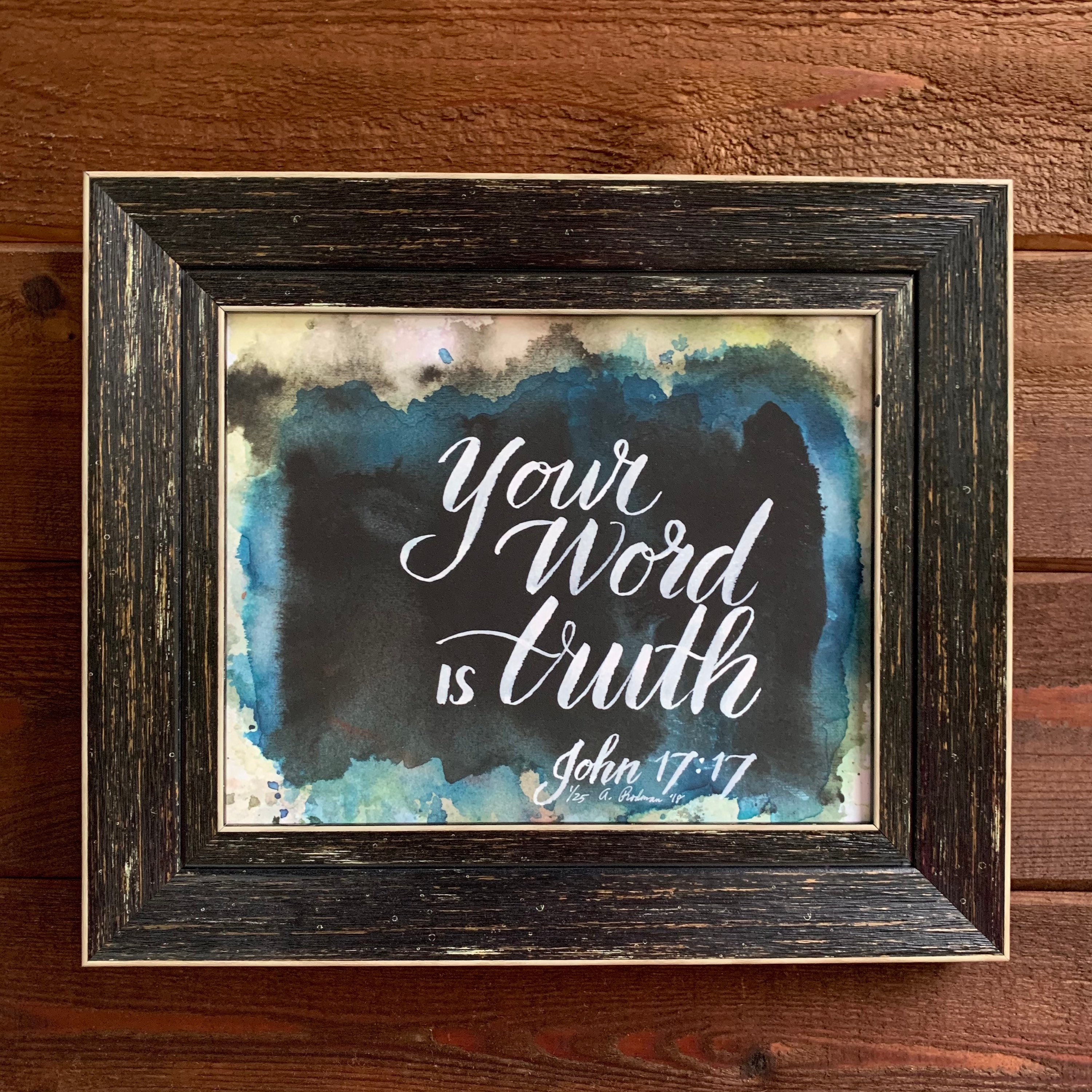 John 17:17 ~ 8x10 Inch Art Print ~ Your Word is Truth - Etsy
