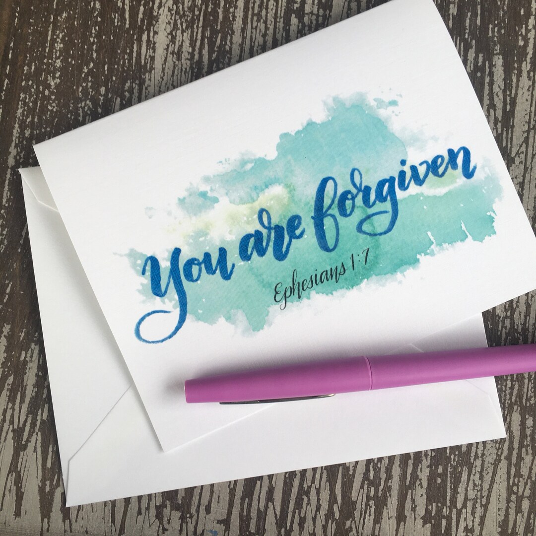 You Are Forgiven Encouragement Card - Etsy