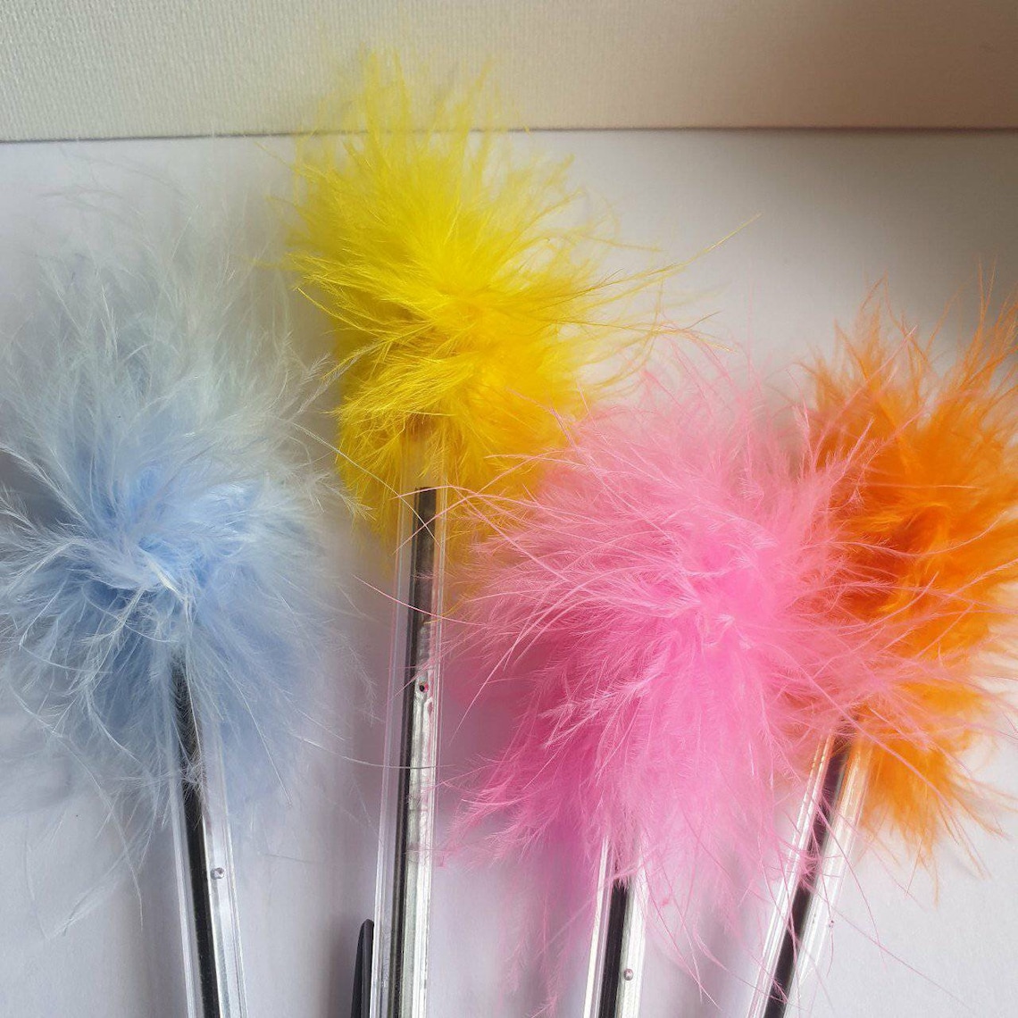 Ribbon Wrapped Fluffy Pens Handmade Fluffy Ball Point Pen - Etsy