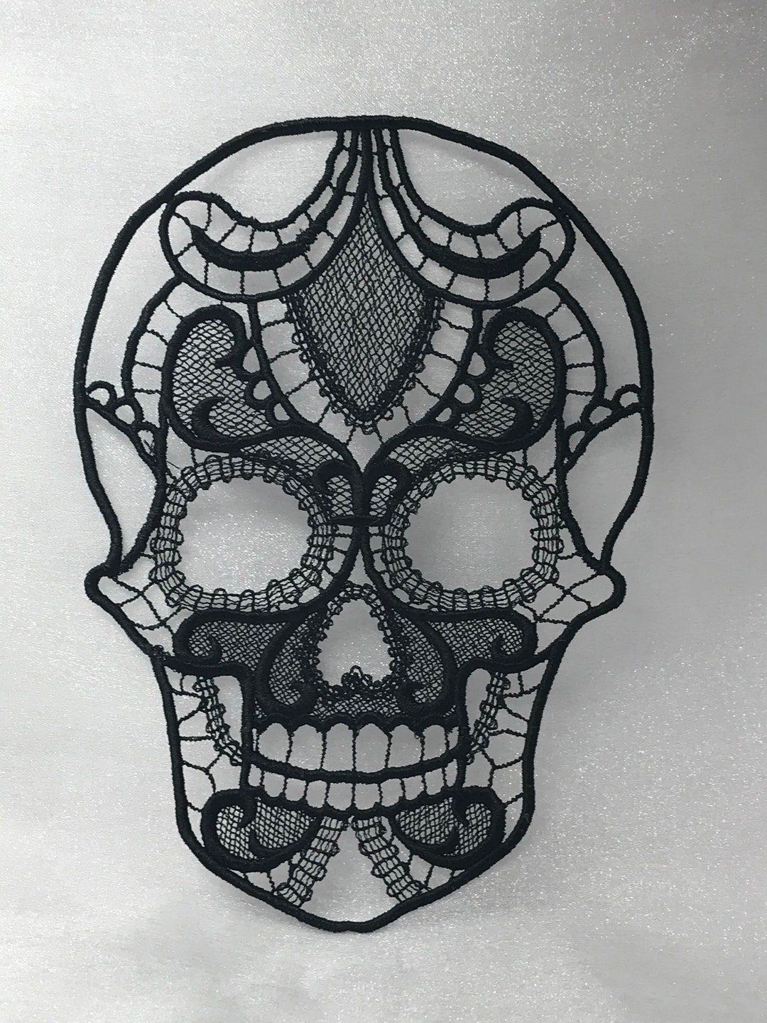 Lace Skull (free Standing Lace - A Finished Embroidery Product, Not a ...