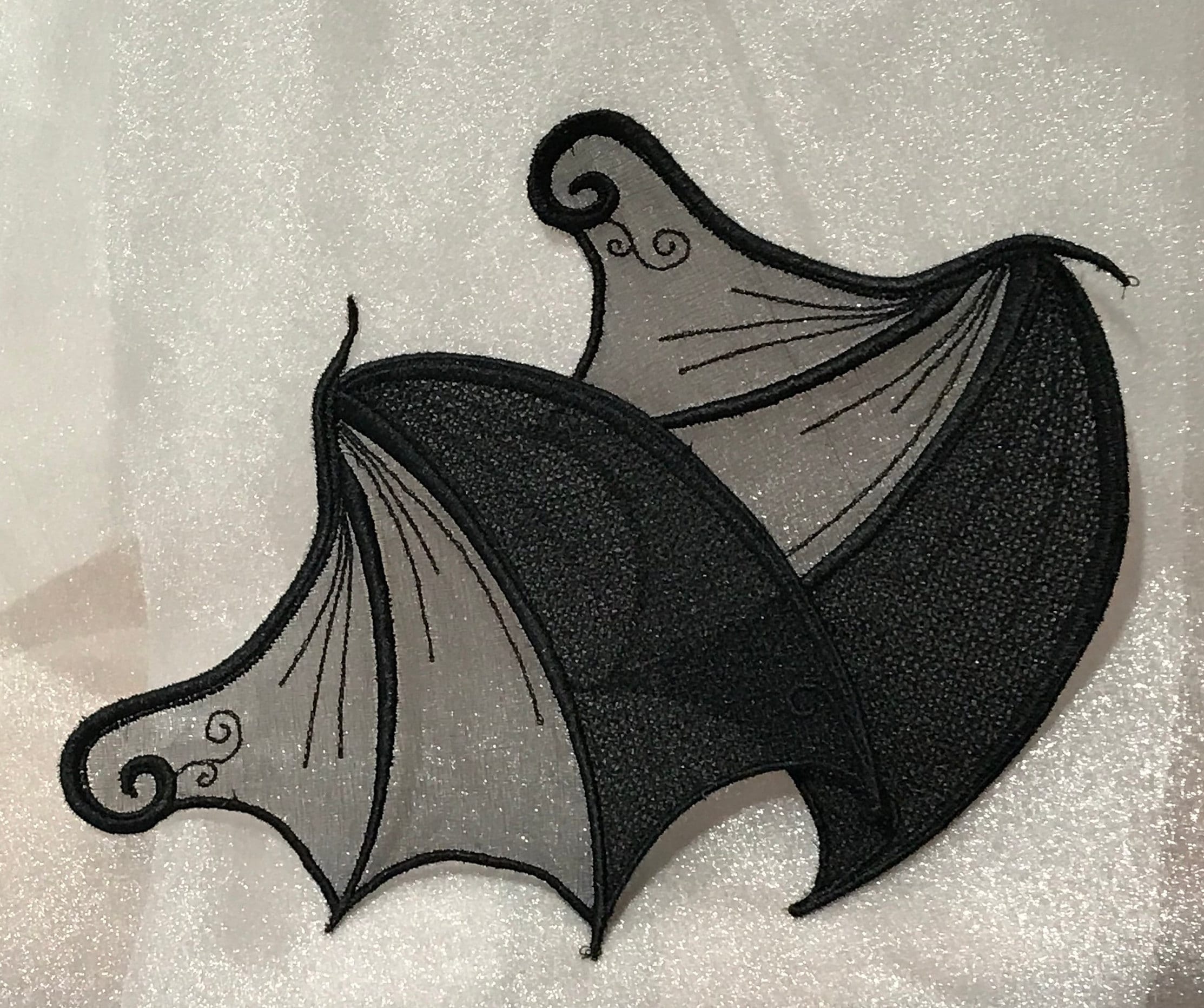 Bat Wings Set of 2 free Standing Lace & Organza A Finished | Etsy