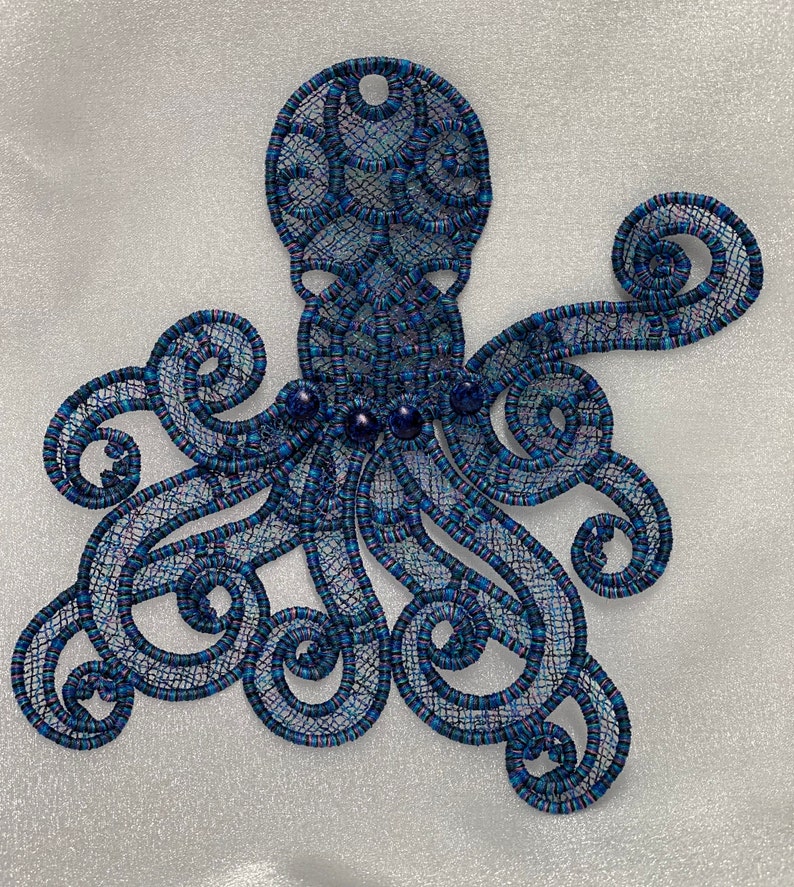 Lace Octopus Articulated free Standing Lace A Finished | Etsy