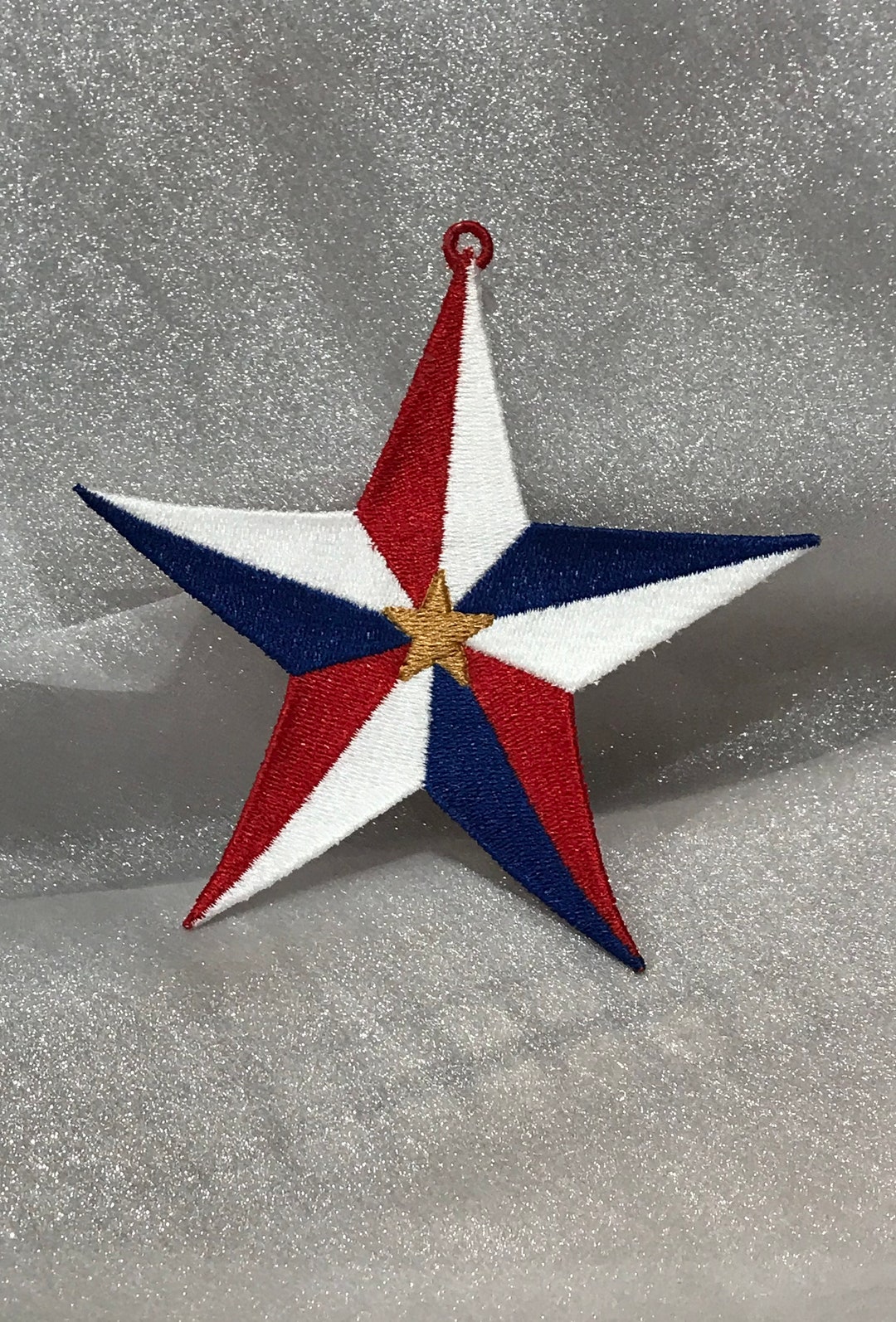 Tri-color Star (free Standing Lace - A Finished Embroidery Product, Not ...