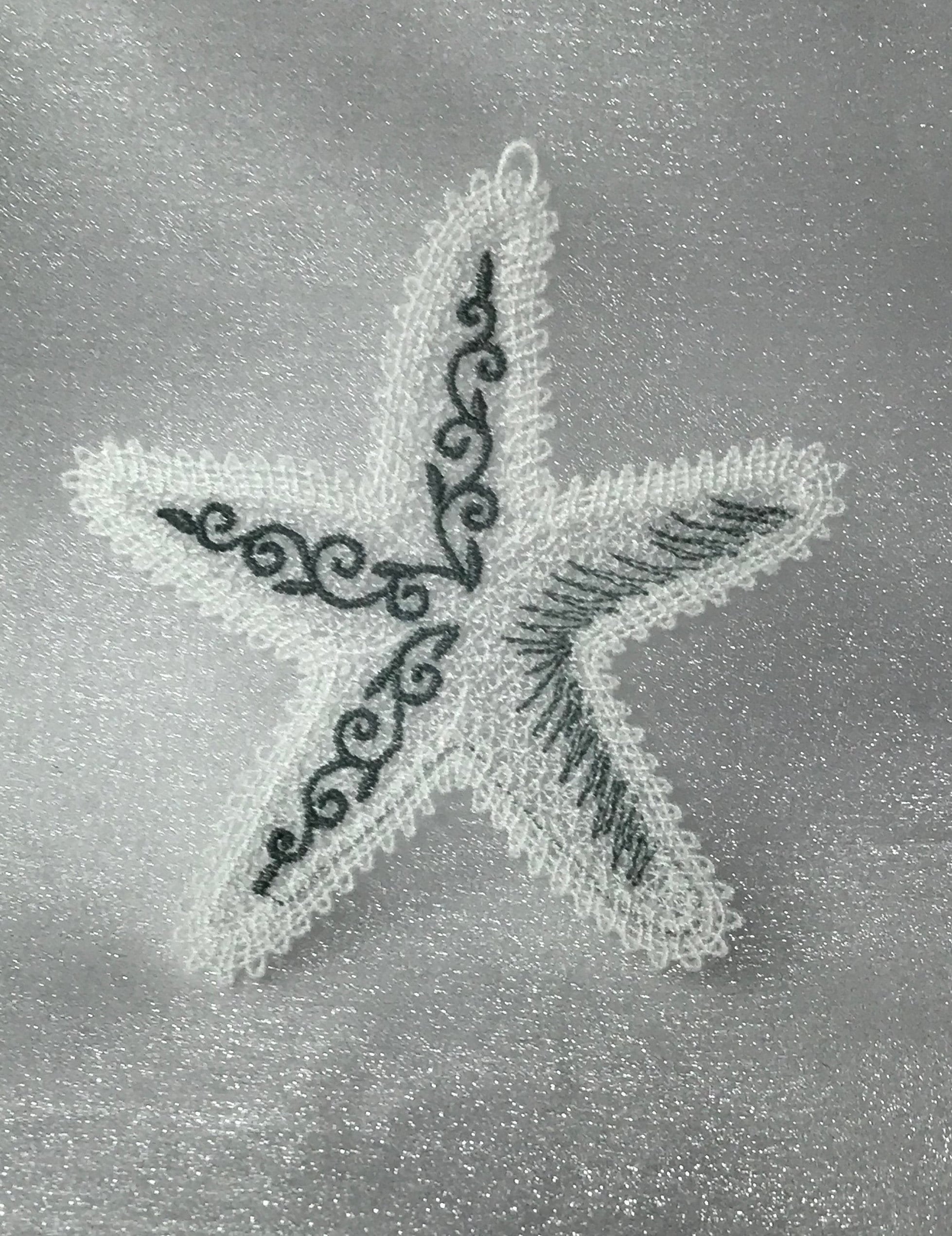 Seashell Set of Four free Standing Lace A Finished - Etsy