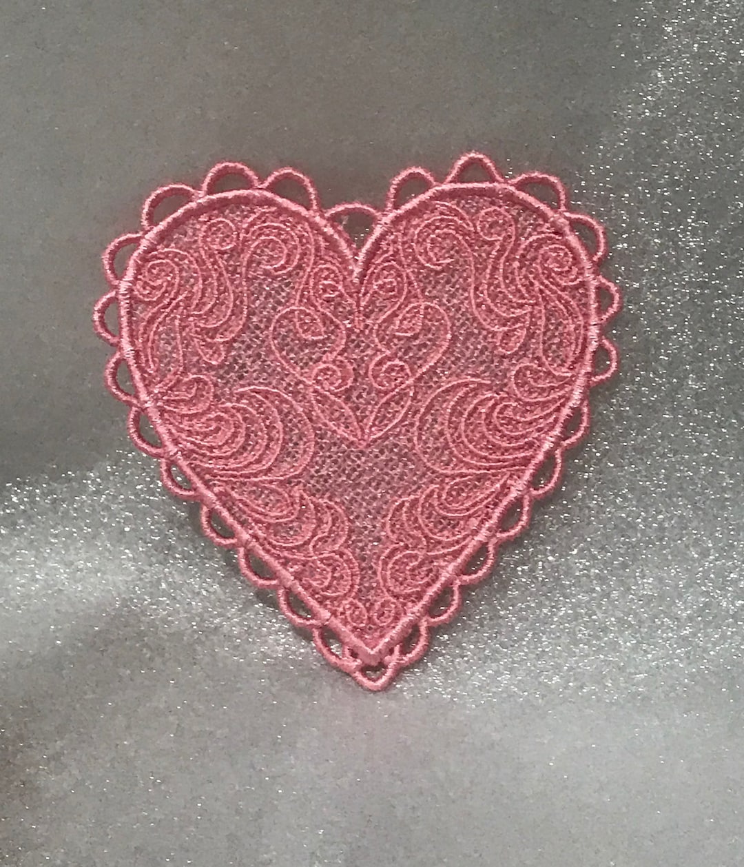 Intricate Lace Heart (free Standing Lace - A Finished Embroidery ...