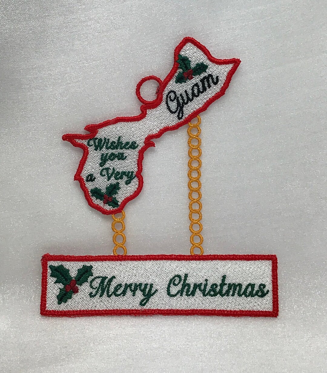 Guam Merry Christmas (free Standing Lace - A Finished Embroidery ...