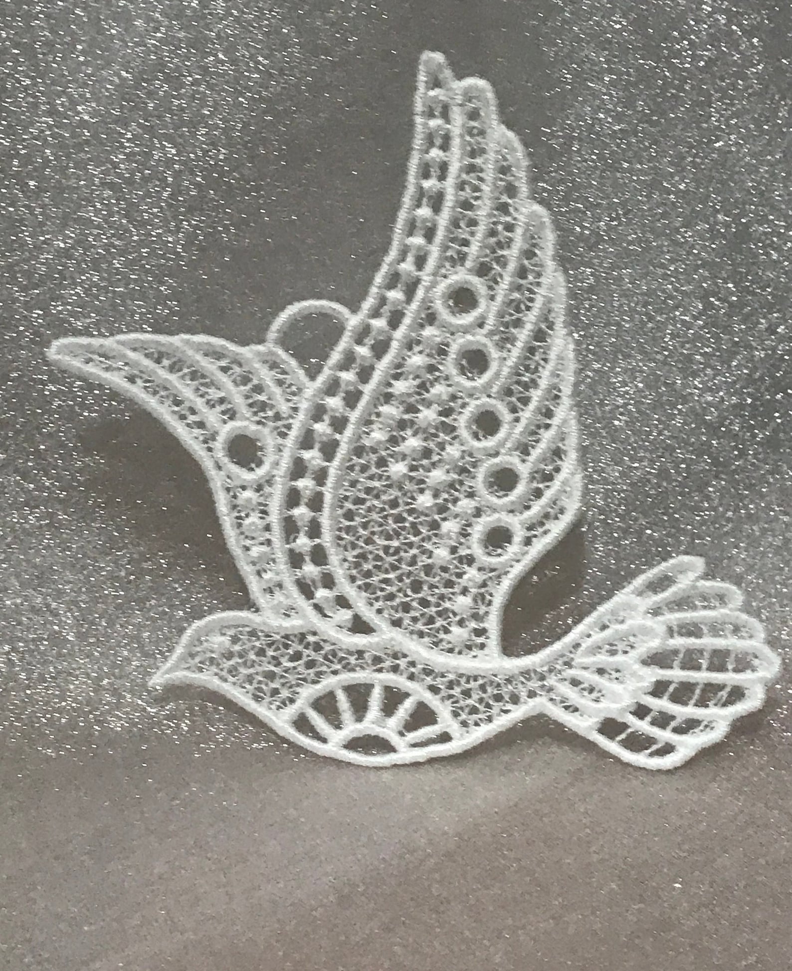 Lace Dove free Standing Lace A Finished Embroidery Product - Etsy
