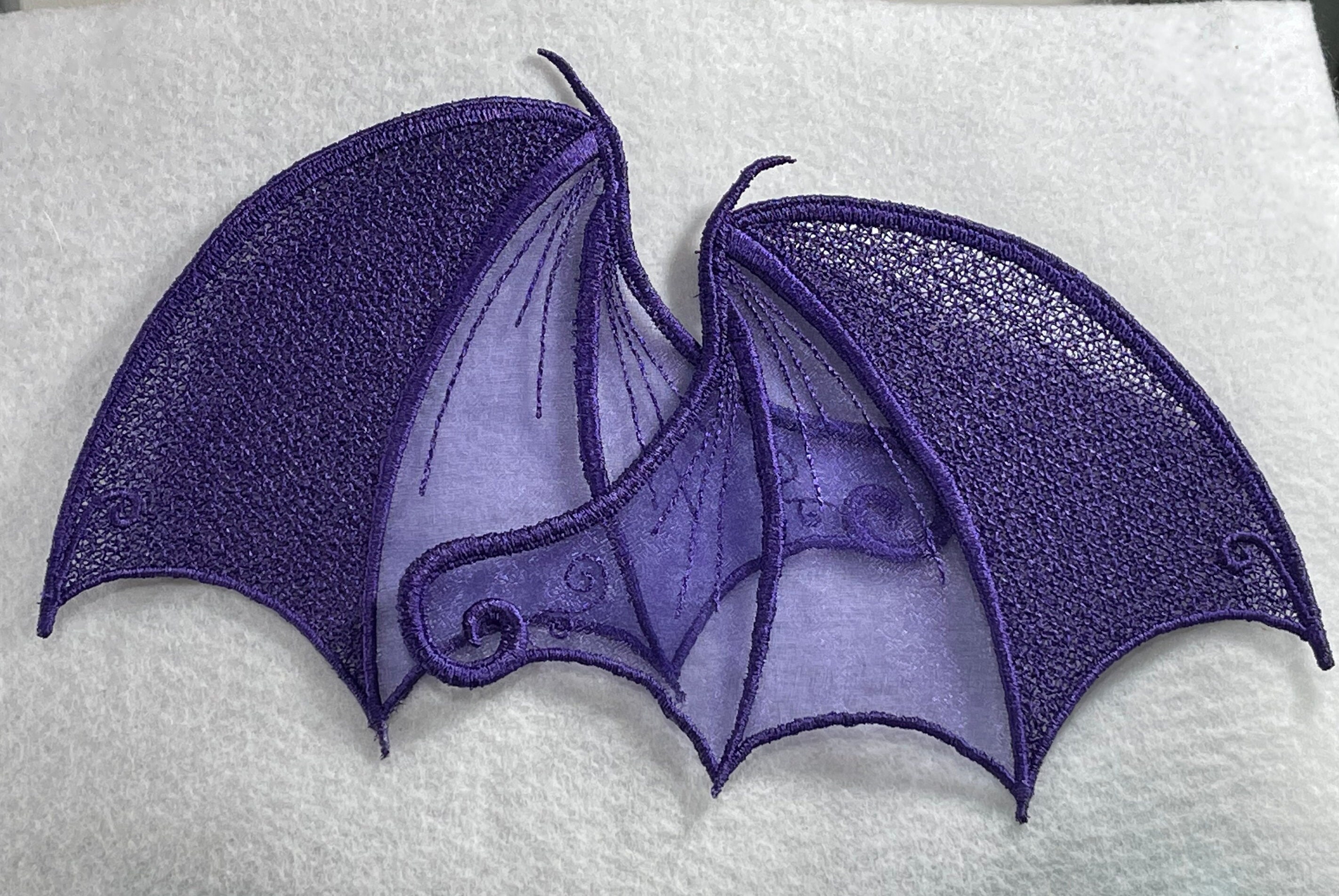 Bat Wings Set of 2 free Standing Lace & Organza A Finished | Etsy