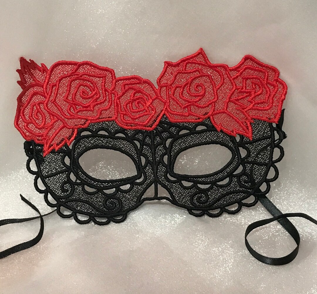 Roses Mask (free Standing Lace - A Finished Embroidery Product, Not a ...