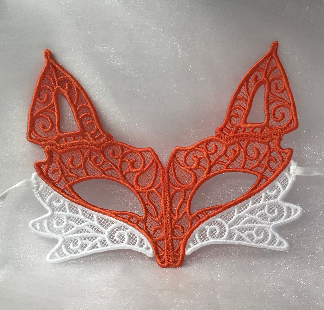 Foxy Mask (free Standing Lace - A Finished Embroidery Product, Not a ...