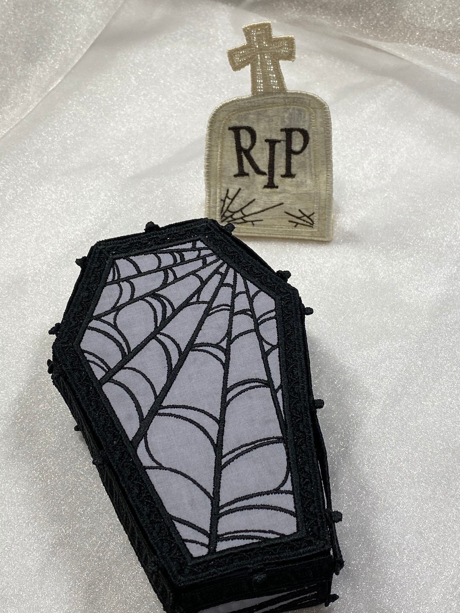 Spider Web Coffin (free Standing Applique- A Finished Embroidery ...
