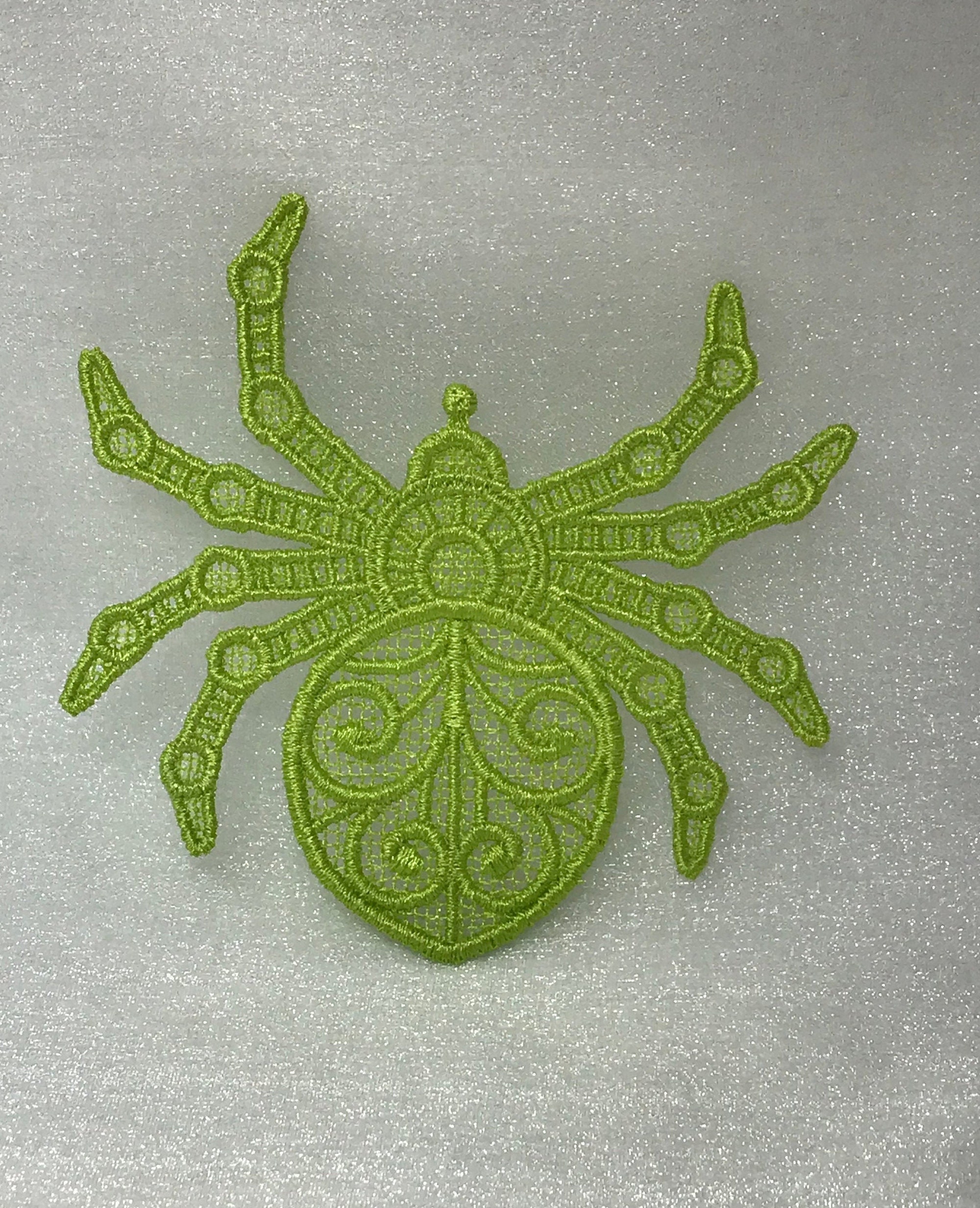 Lacey Spider free Standing Lace A Finished Embroidery - Etsy