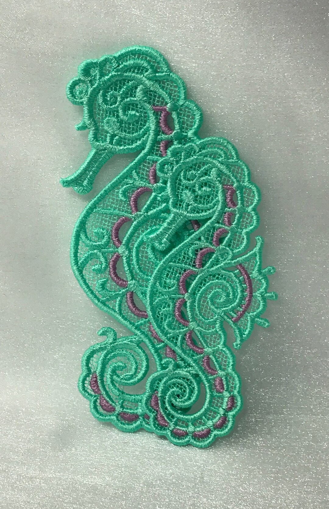 Set of Two Seahorses (free Standing Lace - A Finished Embroidery ...