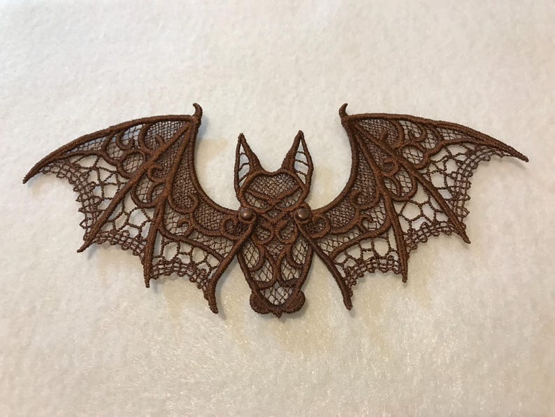 Lace Bat - Articulated (free Standing Lace - A Finished Embroidery ...