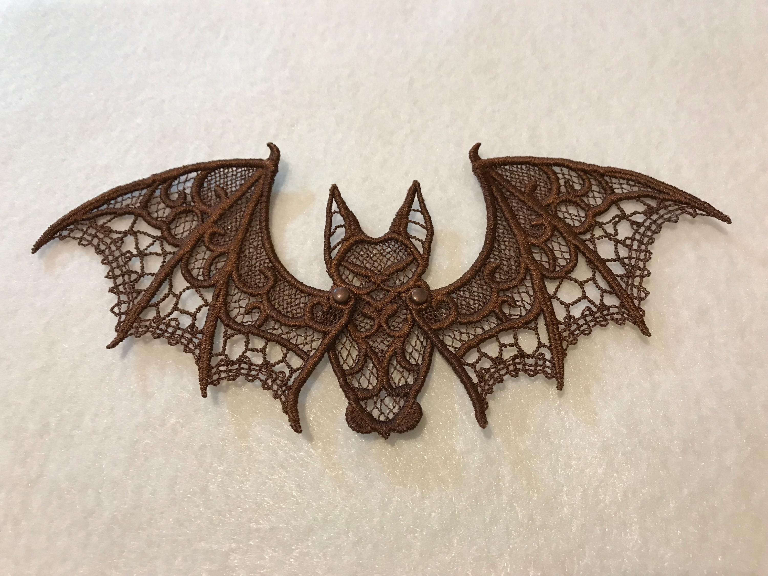 Lace Bat - Articulated (free Standing Lace - A Finished Embroidery ...