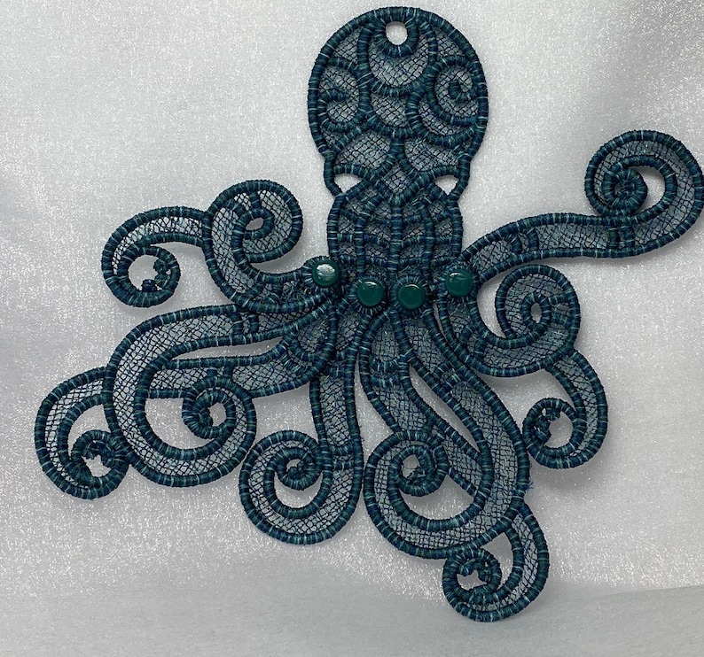 Lace Octopus Articulated free Standing Lace A Finished | Etsy