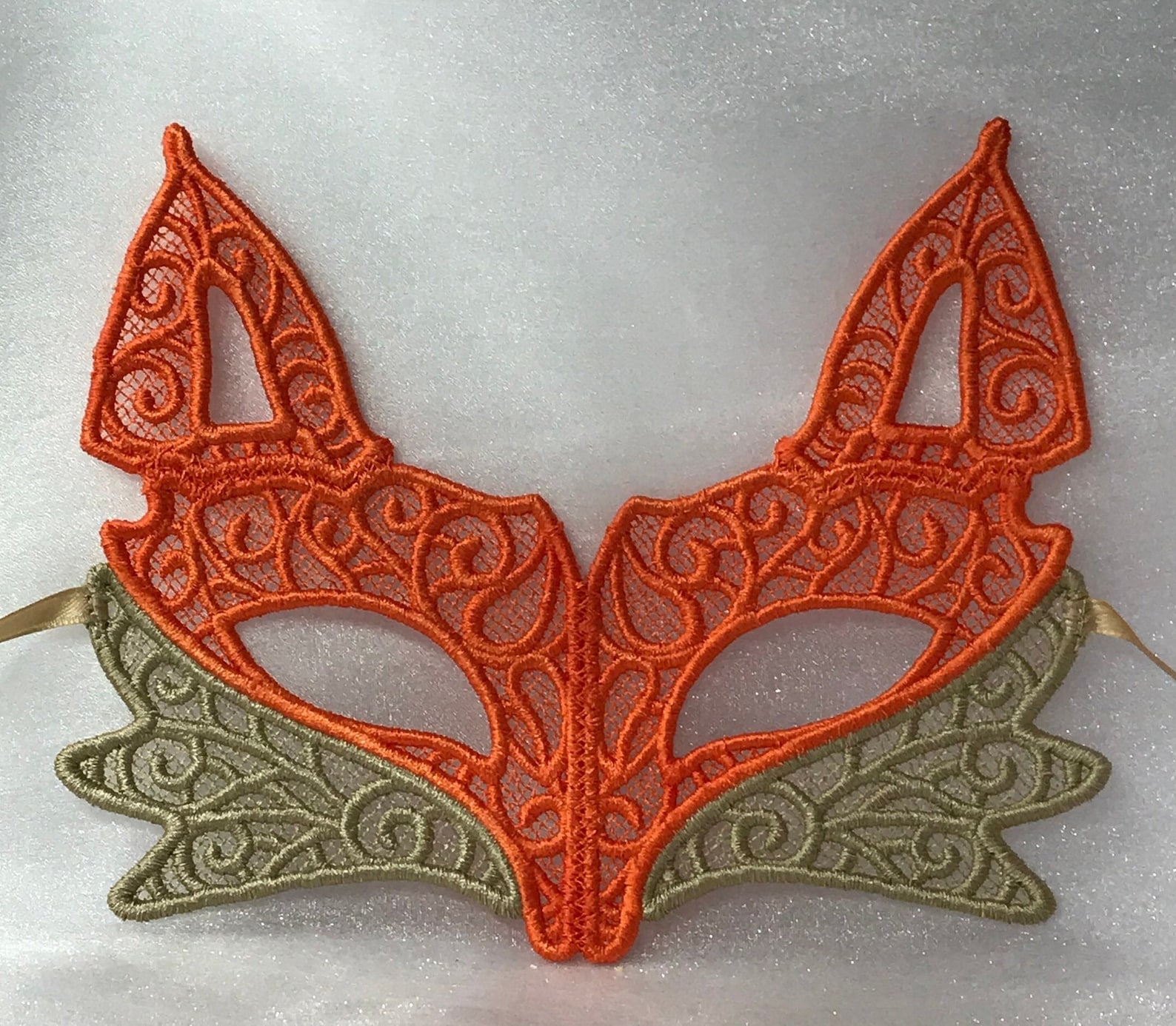 Foxy Mask free Standing Lace A Finished Embroidery Product - Etsy