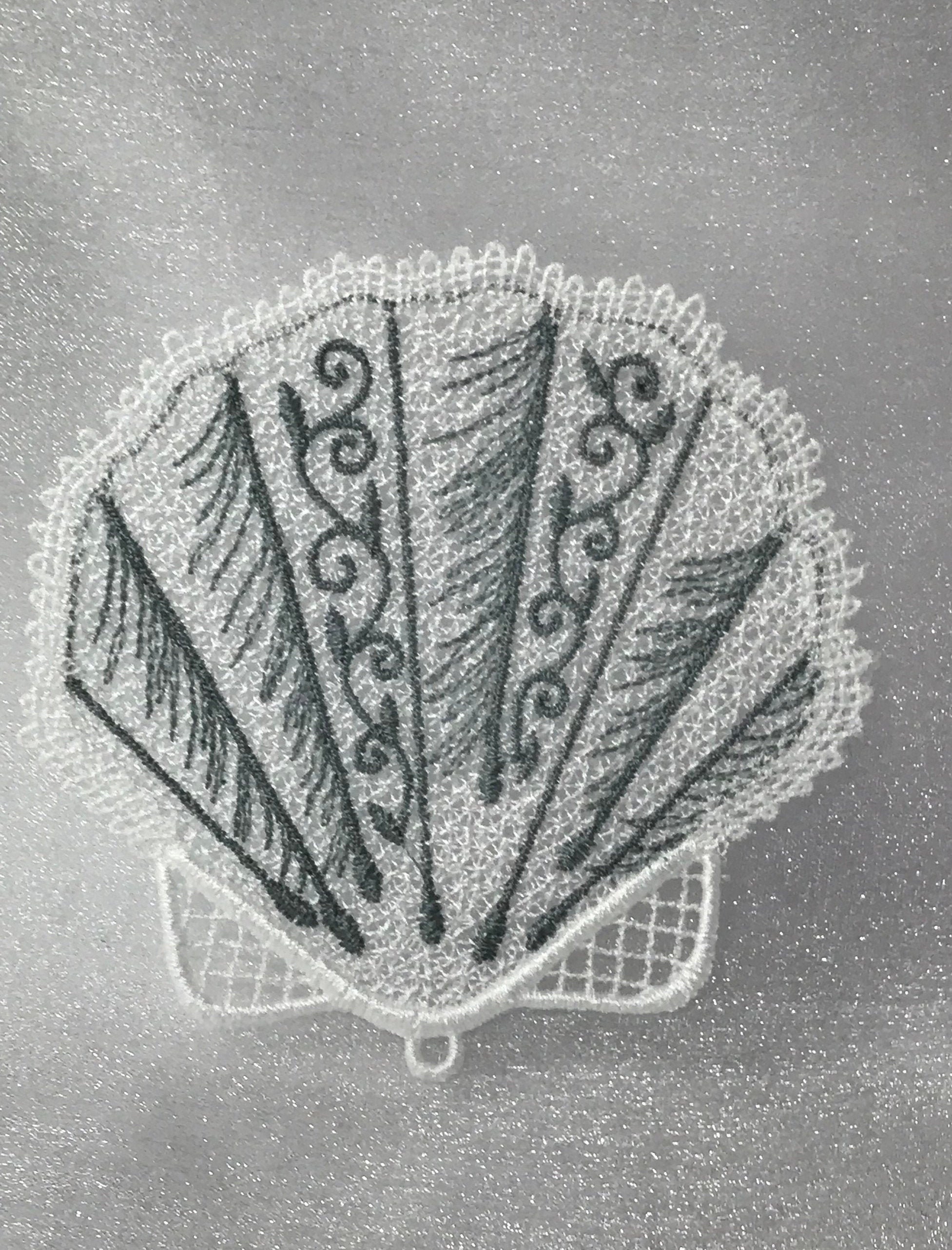 Seashell Set of Four free Standing Lace A Finished - Etsy