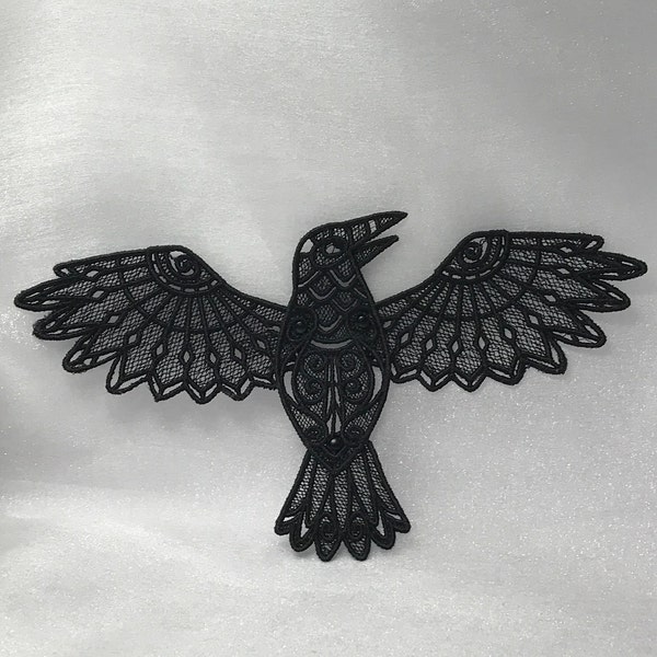 Raven Embroidery - Etsy