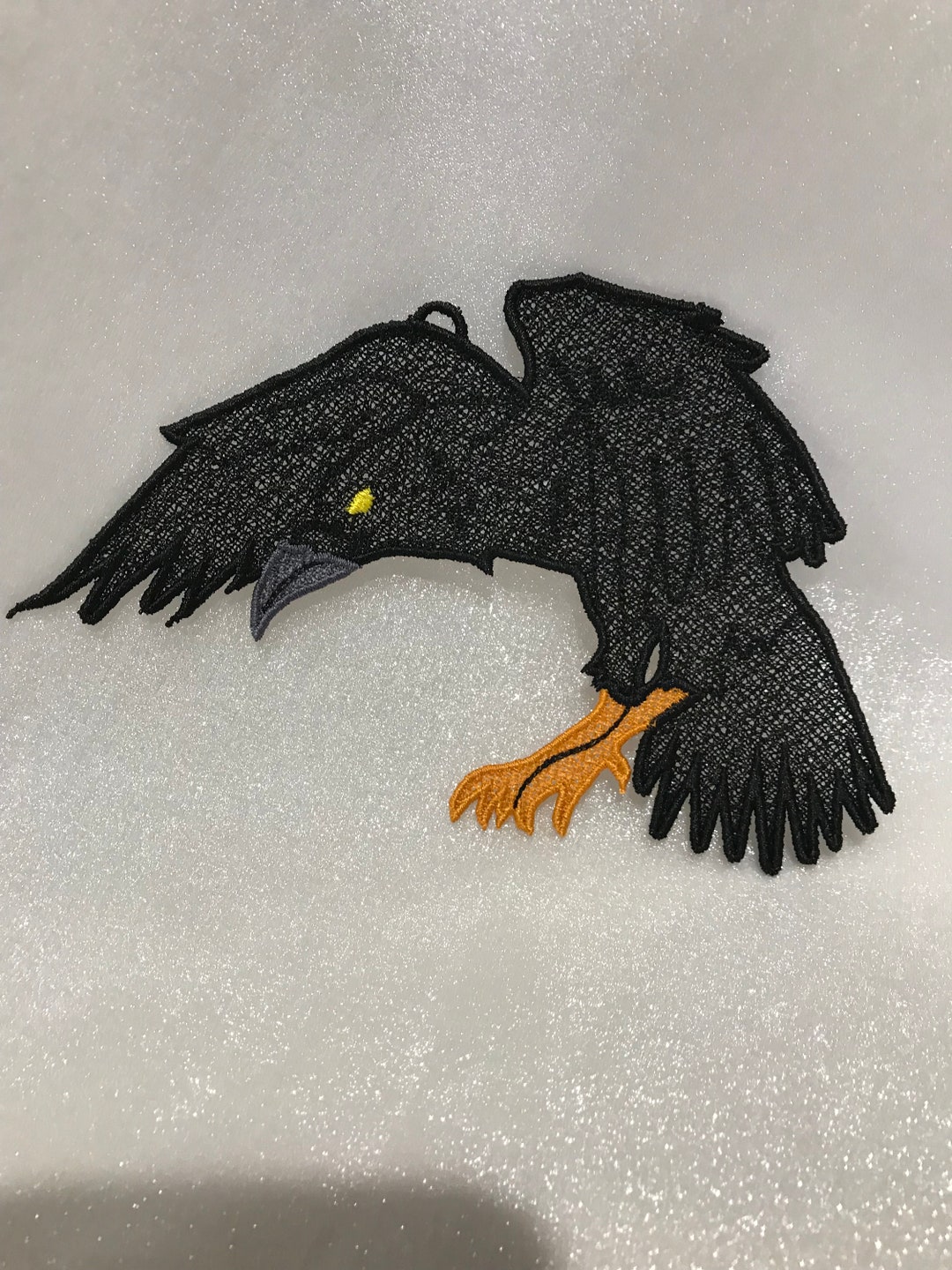 Flying Raven (free Standing Lace - A Finished Embroidery Product, Not a ...