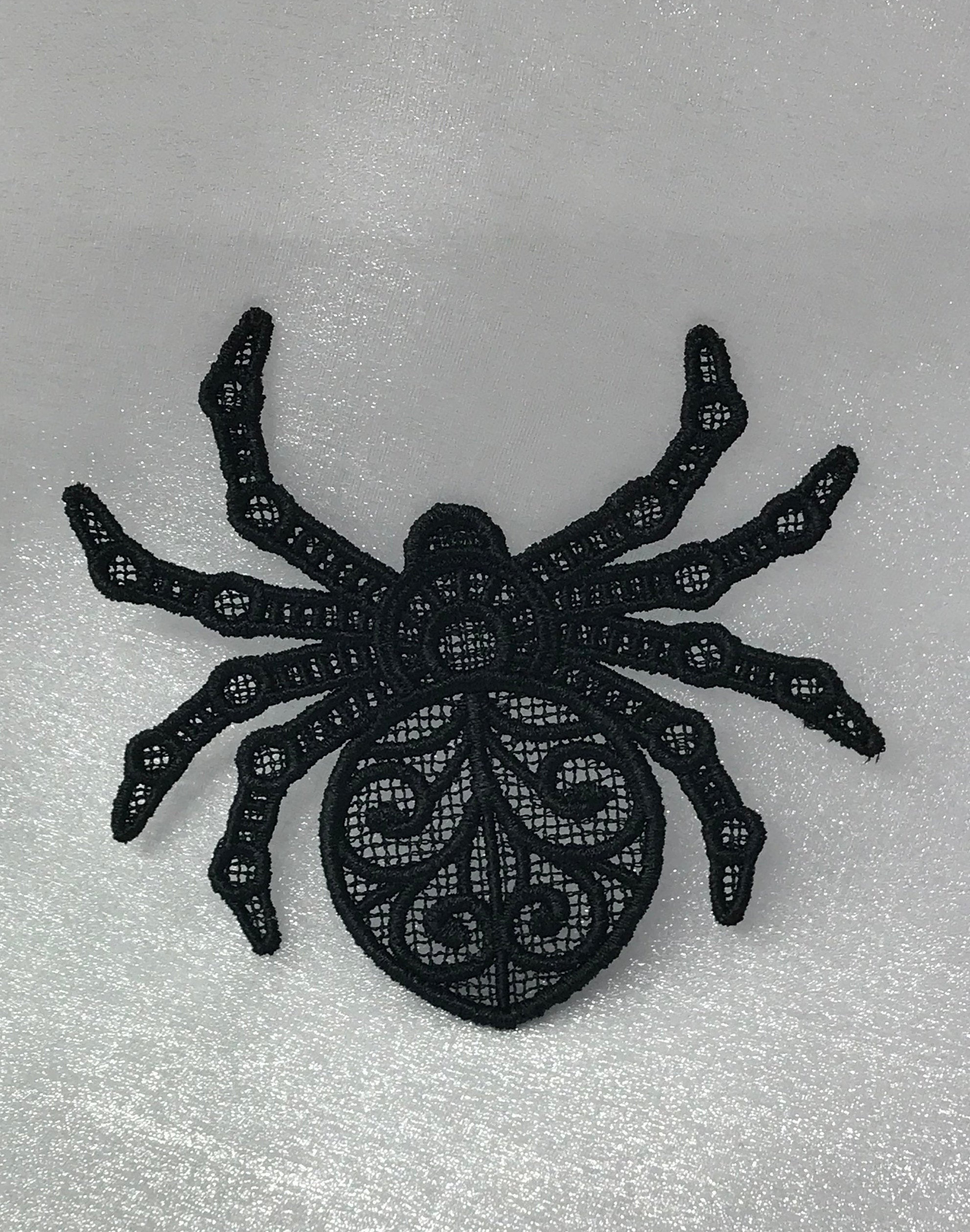 Lacey Spider free Standing Lace A Finished Embroidery - Etsy