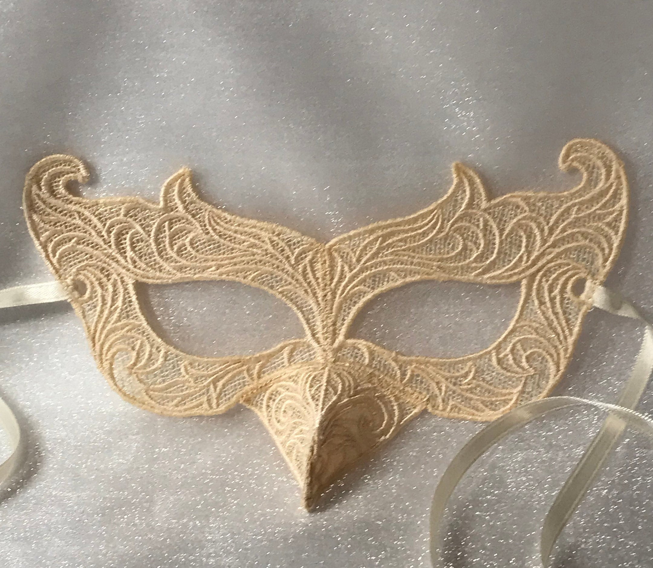 Raven Mask Free Standing Lace A Finished Embroidery | Etsy