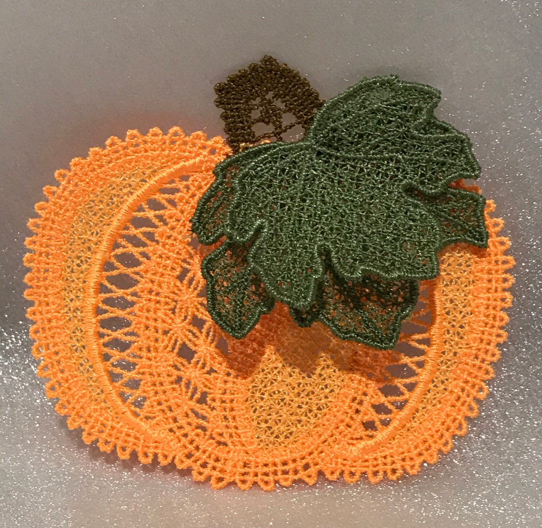 Lace Pumpkin (free Standing Lace - A Finished Embroidery Product, Not a ...