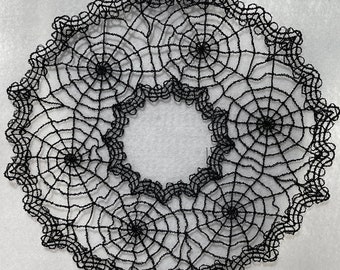 Lacey Spider free Standing Lace A Finished Embroidery | Etsy