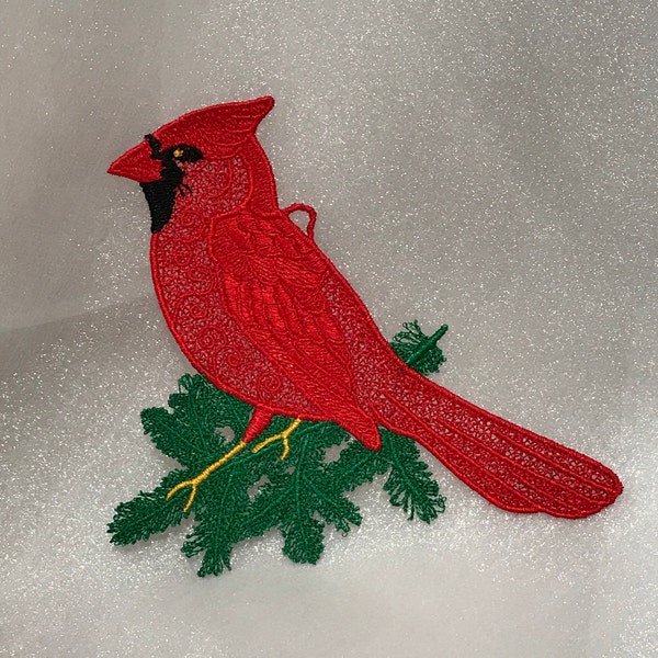 Embroidery Free Standing Lace Cardinals - Etsy