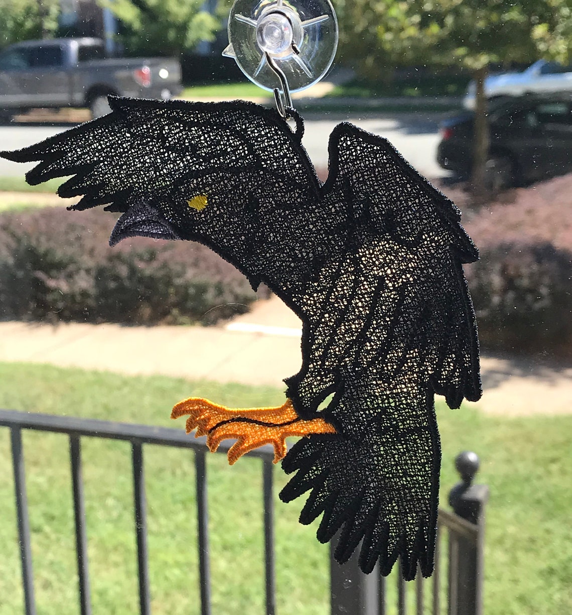 Flying Raven (free Standing Lace - A Finished Embroidery Product, Not a ...