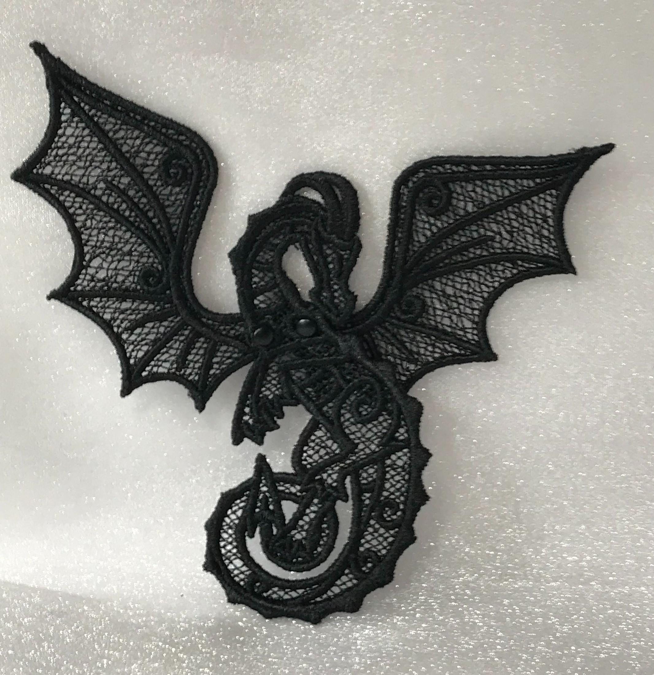Lace Dragon -articulated (free Standing Lace - Finished Embroidery ...