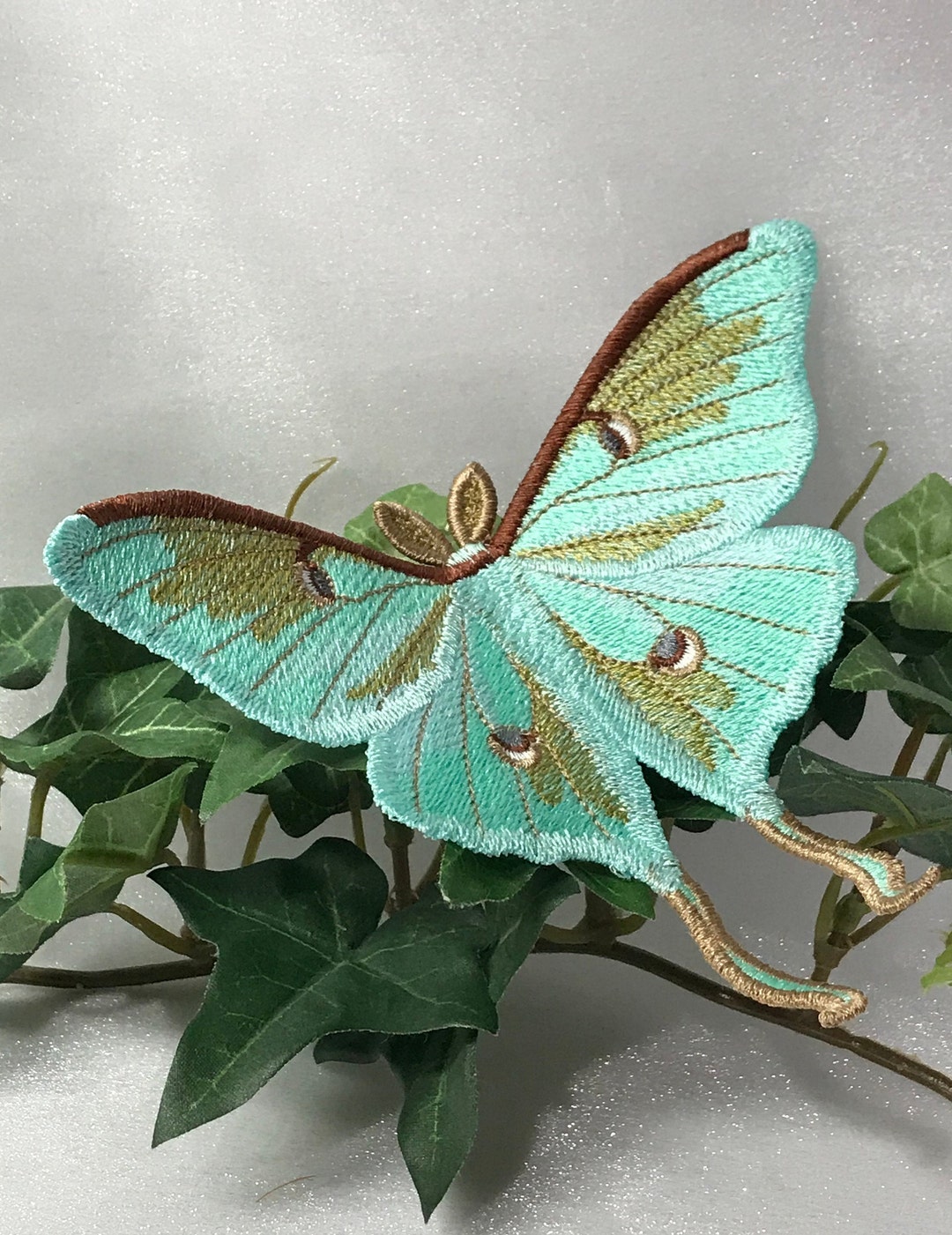 Luna Moth (free Standing - A Finished Embroidery Product, Not a Design ...