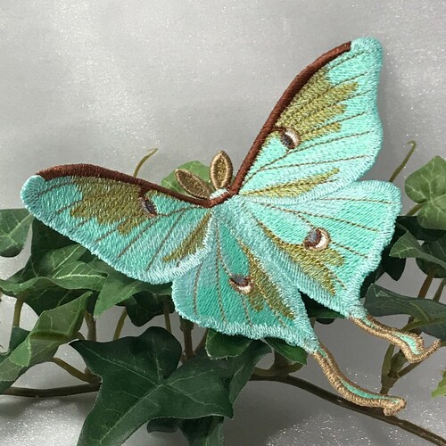 Luna Moth free Standing A Finished Embroidery Product Not - Etsy