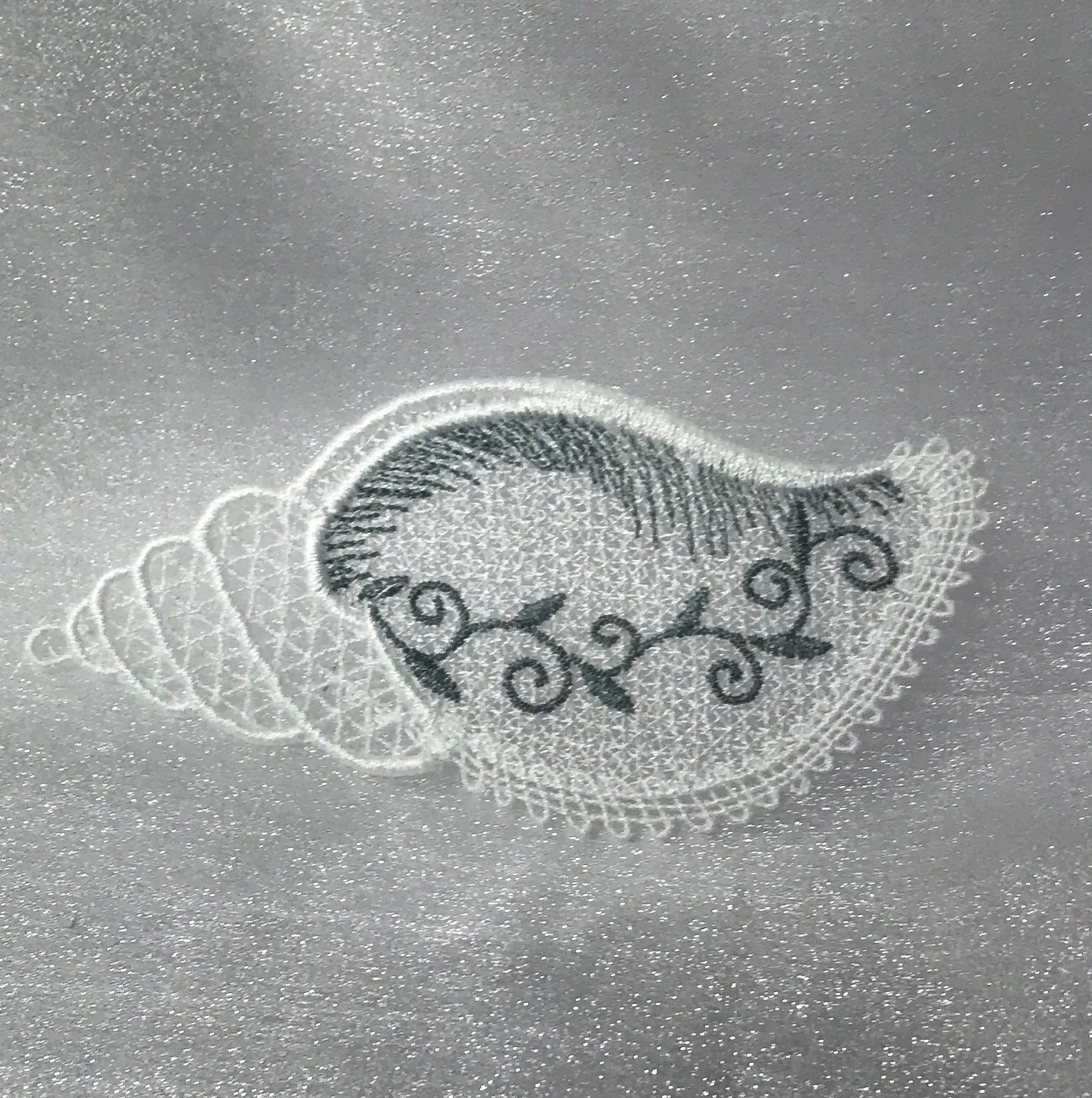 Seashell Set of Four free Standing Lace A Finished - Etsy