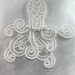 Lace Octopus Articulated free Standing Lace A Finished Embroidery ...