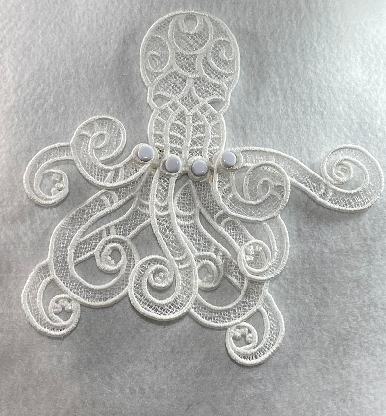 Lace Octopus Articulated free Standing Lace A Finished | Etsy