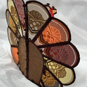 3D Free Standing Turkey Applique ( A Finished Embroidery Product, Not a ...