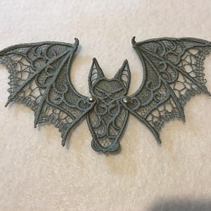 Lace Bat - Articulated (free Standing Lace - A Finished Embroidery ...