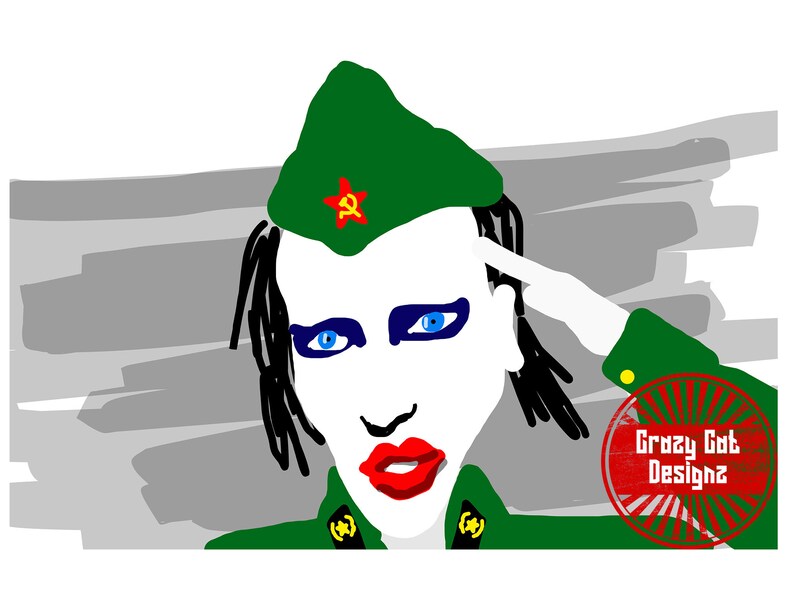Marilyn Manson Silhouette SVG PNG JPG Clipart Vector - Etsy
