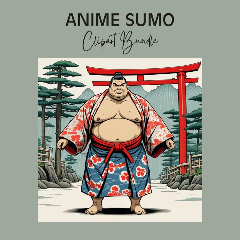 Anime Sumo Clipart Bundle, Instant Download for Creative Design ...
