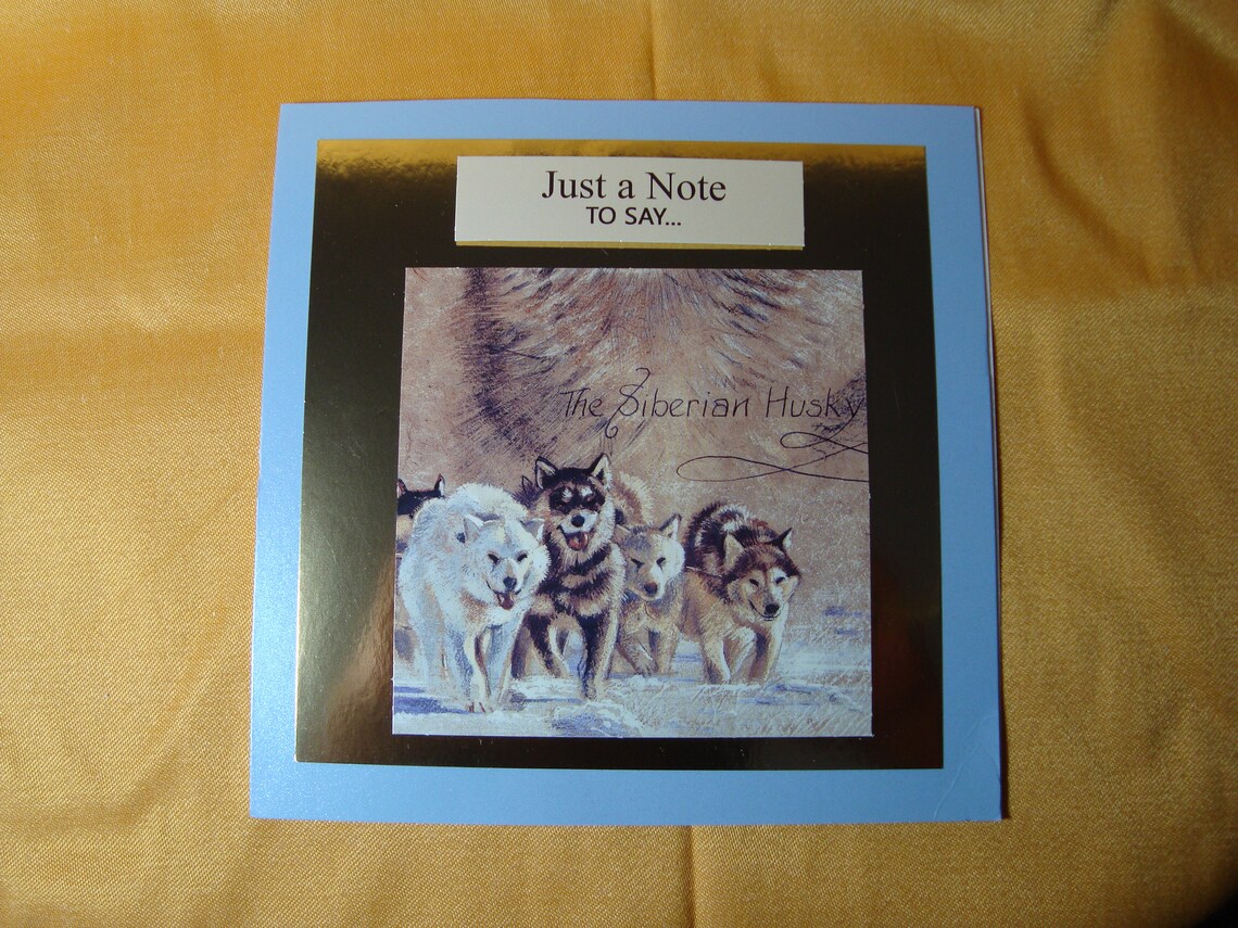 Husky Birthday Card Thank You Card Greeting Card Happy - Etsy UK