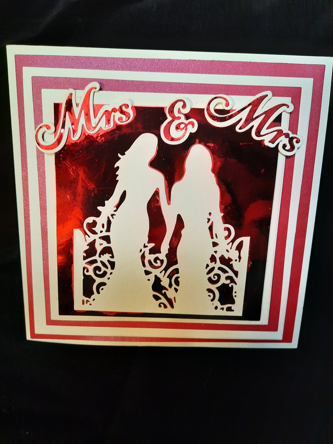 Mrs and Mrs Wedding Card, Greeting Card, Wedding Card, Congratulations ...