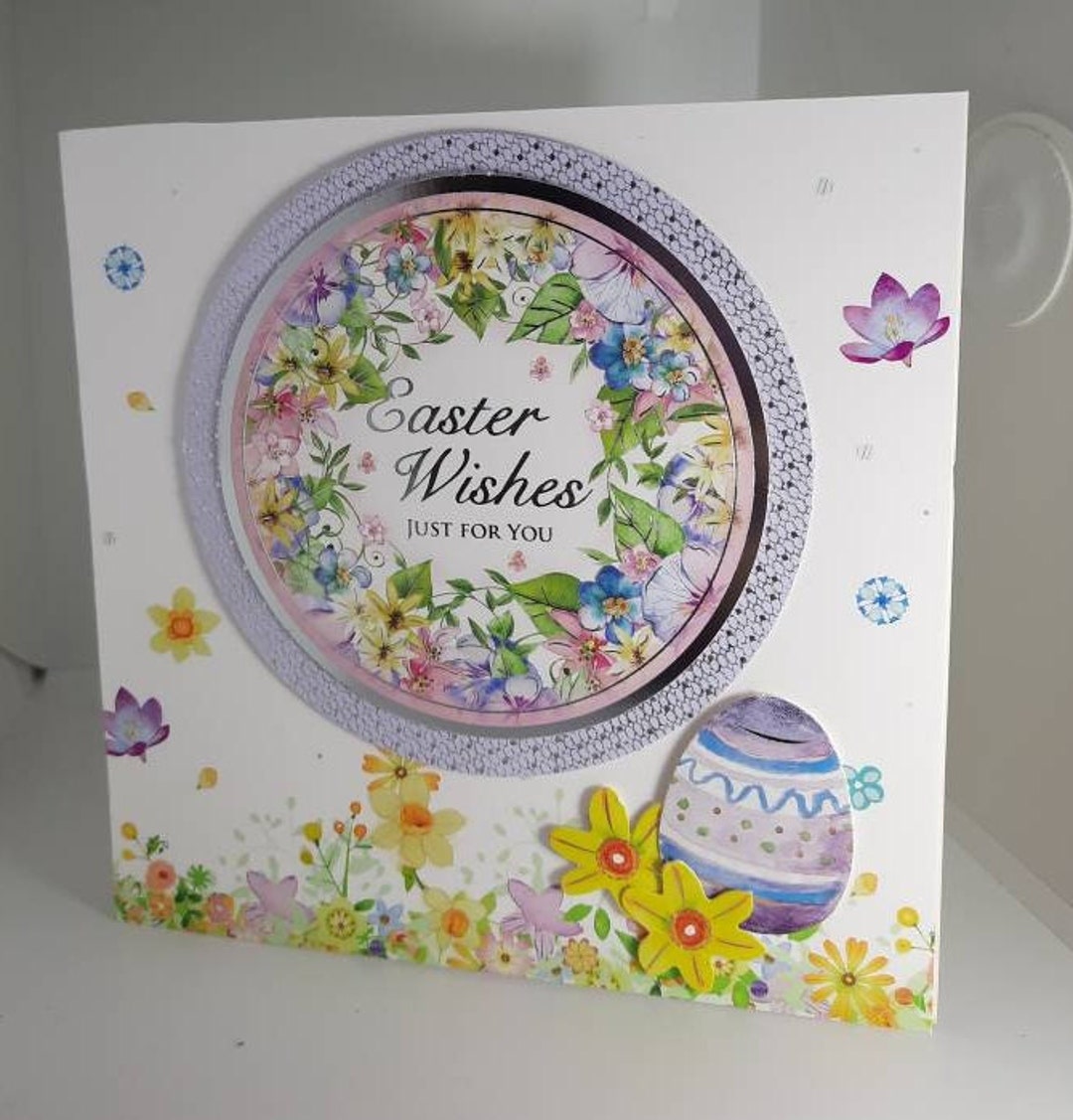 Spring Flowers Easter Card, Greeting Card, Female Card, Male Card, Any ...