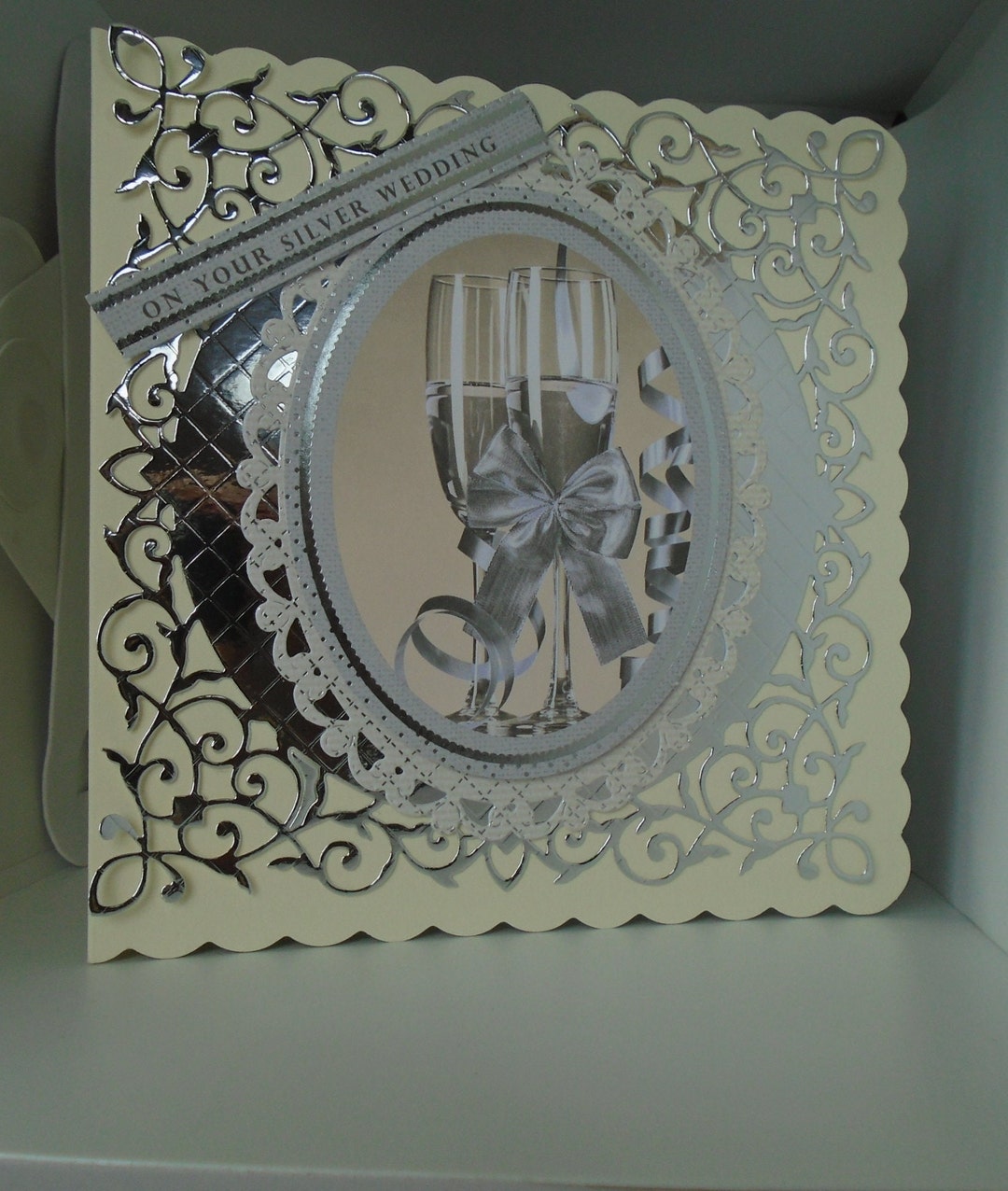 Celebrate Silver Wedding Card, Anniversary Card, Happy Anniversary Card ...
