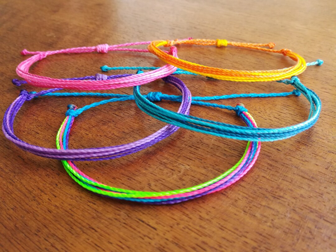 Surfer Style Bracelet, Colorful String Bracelet, Multi Strand Thread ...