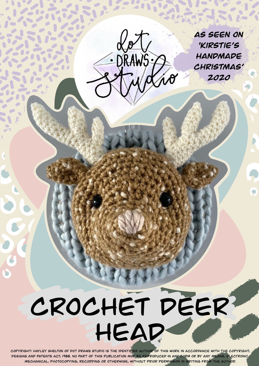 Digital Download Crochet Reindeer Head Pattern - as Seen on Kirstie’s ...