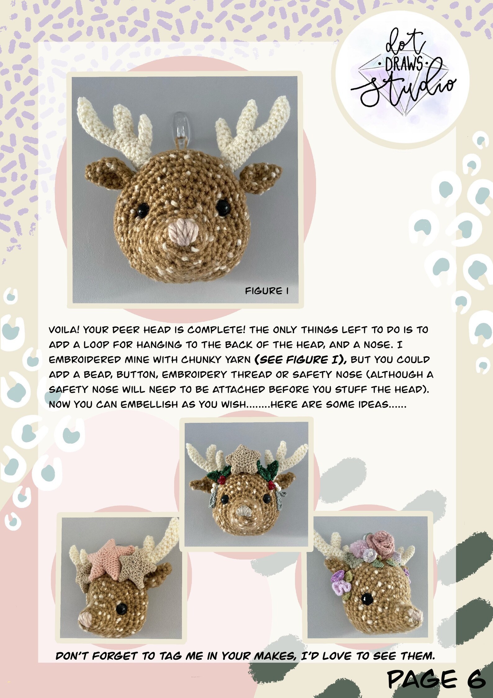 Digital Download Crochet Reindeer Head Pattern - as Seen on Kirstie’s ...