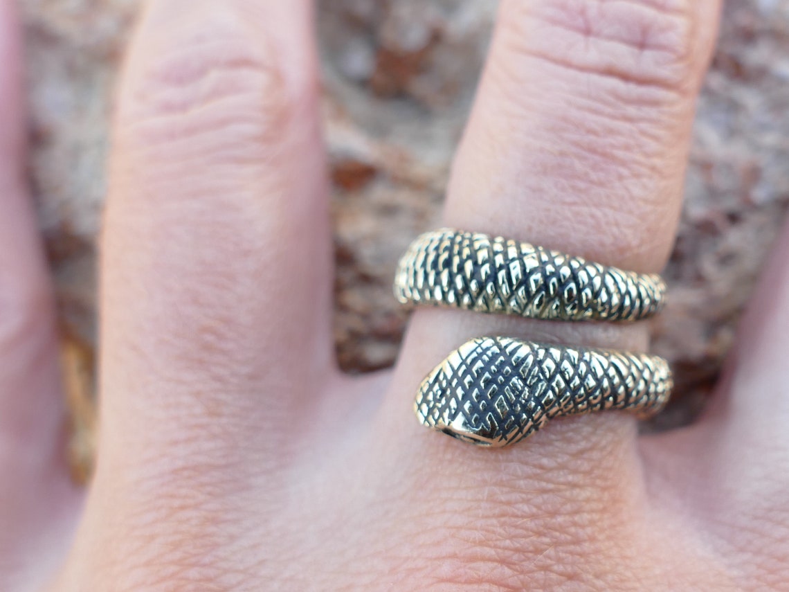 Brass Ring Snake Brass Ring Snake Design Ring for Woman | Etsy