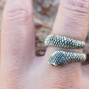 Brass Ring, Snake Brass Ring, Snake Design, Ring for Woman, Adjustable ...