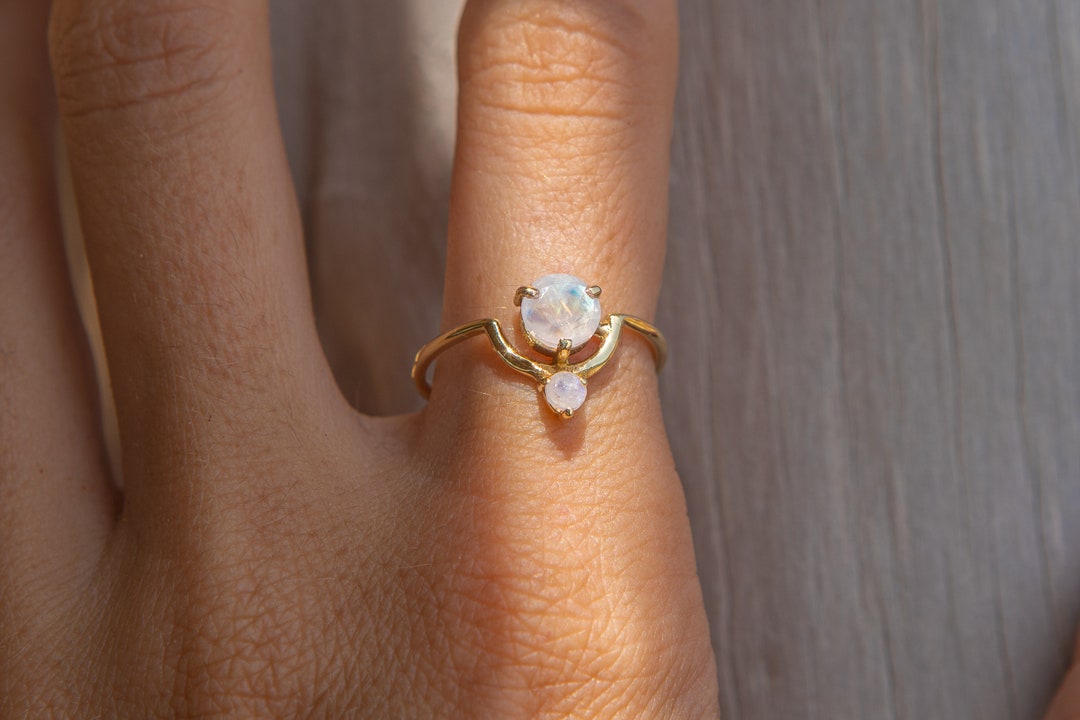 Beautiful Moonstone Ring, Gold Moonstone Ring, High Quality Moonstone ...